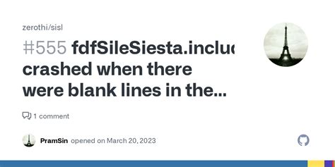 cludes crashed when there were blank lines in the fdf