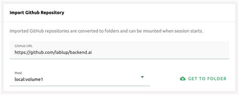 import and run notebooks and web based git repositories — backend ai web