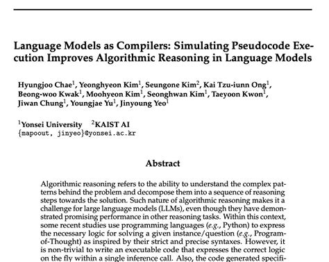 Ahsen Khaliq On Linkedin Language Models As Compilers Simulating Pseudocode Execution Improves…