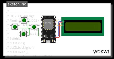 2a I2c Lcd Wokwi Esp32 Stm32 Arduino Simulator