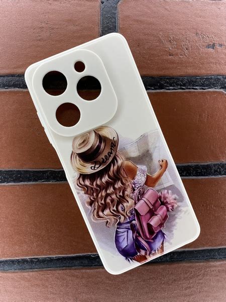 Характеристики Чехол бежевый с принтом на Tecno Spark 20 20c Go 2024 Pop 8 2023 текно спарк 20