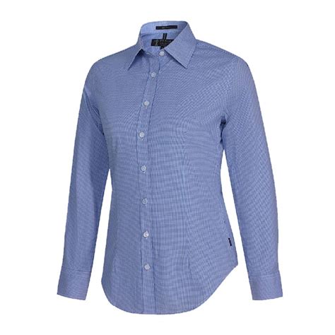 Pilbara Ladies Check Ls Shirt Bluewhite Mini Check Lod Store