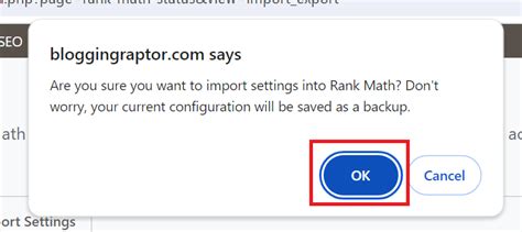 How To Export Import Rank Math Seo Settings To Another Website Bloggingraptor