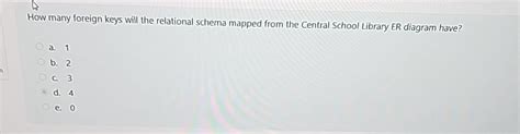 how many foreign keys will the relational schema