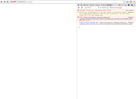 Parsing Php Dom Parser Error Uncaught Syntaxerror Stack Overflow