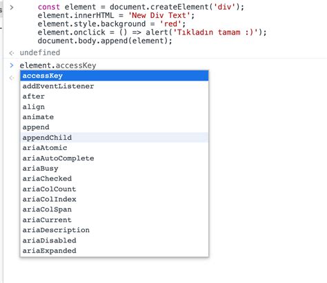 Js Createelement Kullanımı Html Elemanlarını Kendimiz Html Ile By