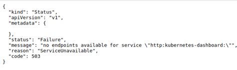 Minikube Dashboard Not Working Message No Endpoints Available For Service