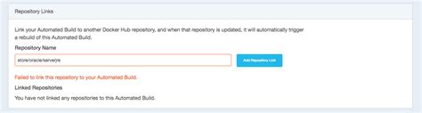 Failed To Link This Repository To Your Automated Build · Issue 1408 · Dockerhub Feedback · Github