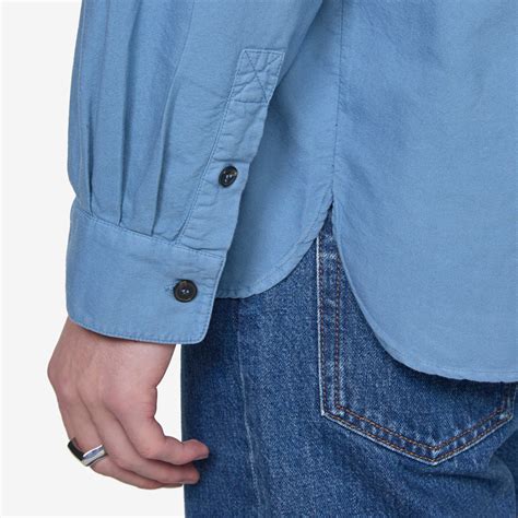 Mateo Logo Shirt Blue Grey Above The Clouds