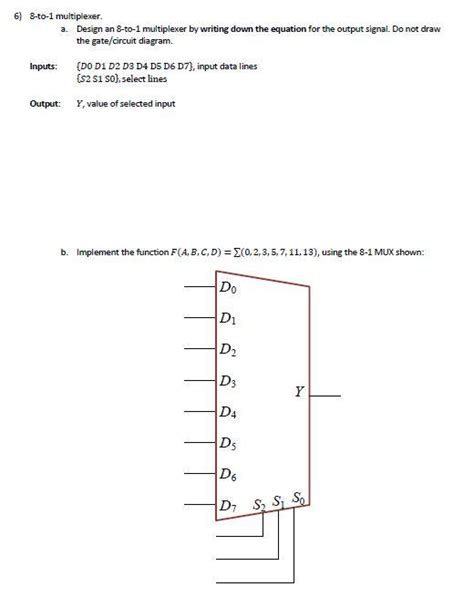 Solved To Multiplexer A Design An To Multiplexer Chegg Com