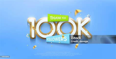 100k 추종자 값 비싼 프리미엄 디자인의 다채로운 테마로 인사드립니다 성취 축하 디자인을 위한 프리미엄 벡터 배경 소셜 미디어 팔로워에 대한 스톡 벡터 아트 및 기타