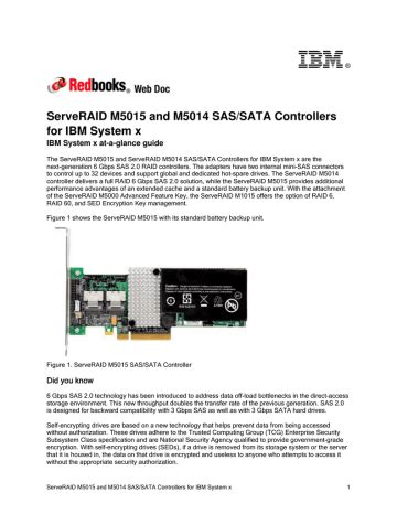 IBM ServeRAID Datasheet Manualzz