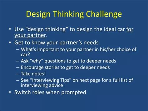 PPT Design Thinking Challenge PowerPoint Presentation Free Download ID 2429829
