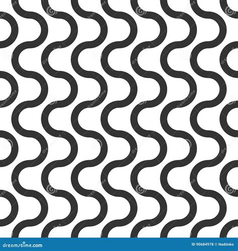 wavy vector seamless pattern geometric abstract background of black