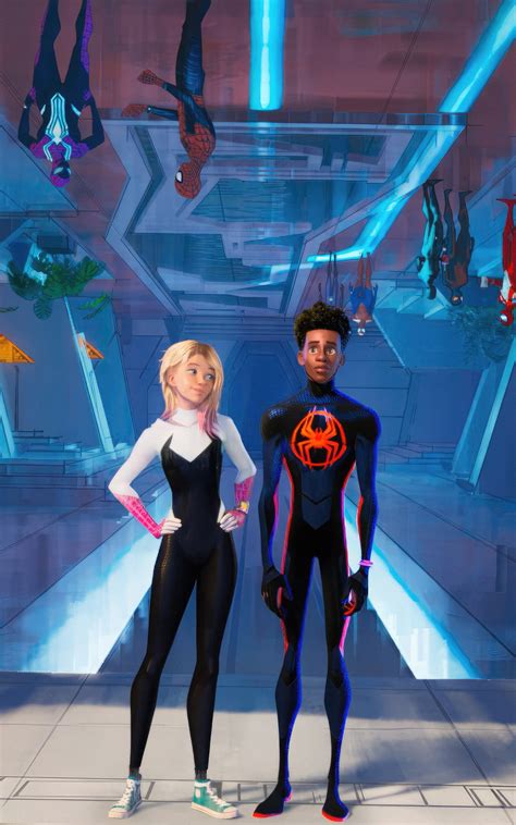 800x1280 Miles Morales And Gwen Stacy In Spider Man Across The Spider
