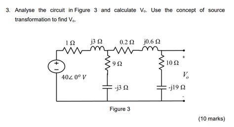 solved 3 analyse the circuit in figure 3 and calculate vo