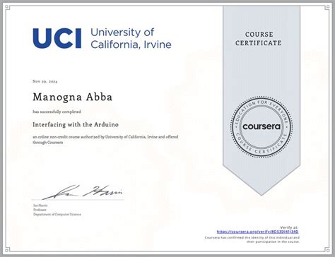 Arduino Course Completed Practical Iot Lab Implementation Manogna