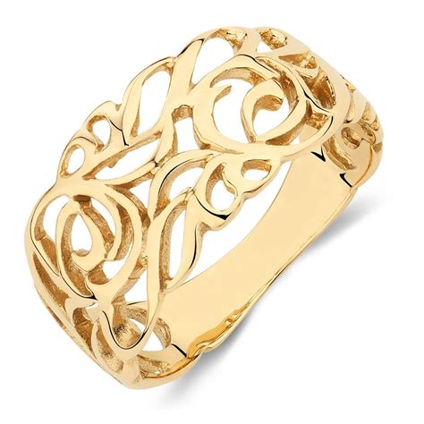 10ct Yellow Gold Filigree Ring Yellow Gold Filigree Ring Filigree