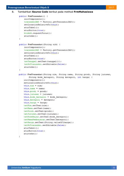 Cara Membuat Form Transaksi Java Pdf