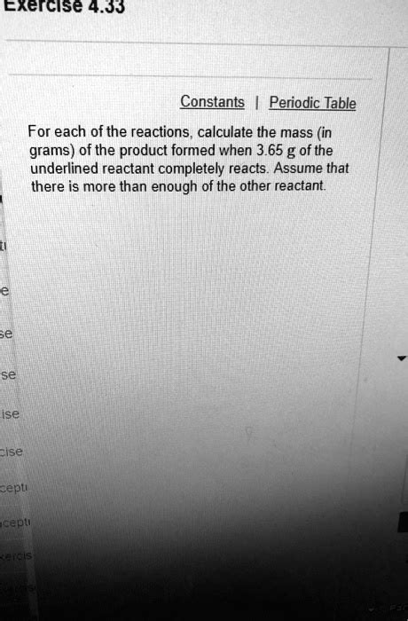 solved exercise 4 j5 constants perodic table for each of the reactions