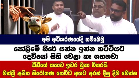 ඩ්වීගේ කතාව ඉවර වුනා විතරයි මන්ත්‍රී අසිත නිරෝශණ කෙවිට අතට අරන් දීපු