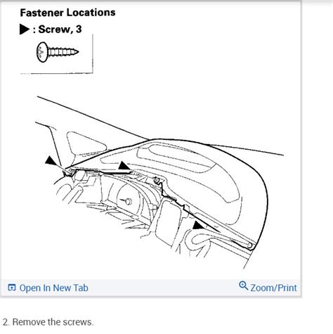 top of the instrument cluster does not work