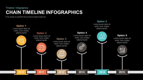 Chain Timeline Infographics PowerPoint Template Keynote Slide