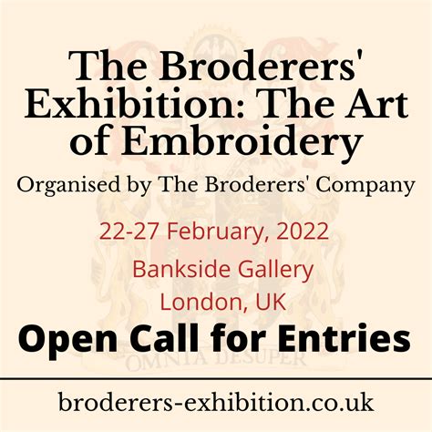 The The Broderers Exhibition The Art Of Embroidery Facebook