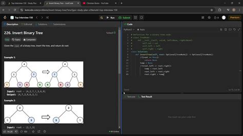 Leetcode Problem Invert Binary Tree Youtube
