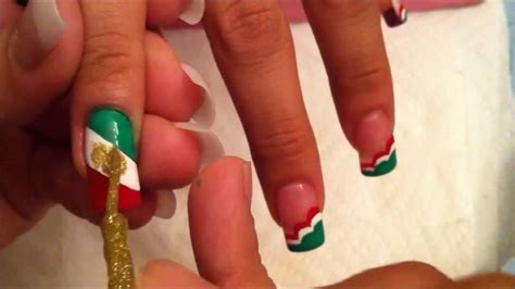 Viva Mexico Nails Mexican Nails Nail Art Flag Nails