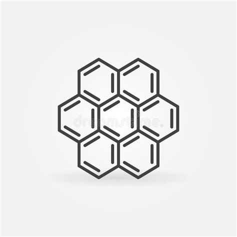 Chemical Hexagon Compound Vector Concept Linear Icon Stock Illustration Illustration Of Sign