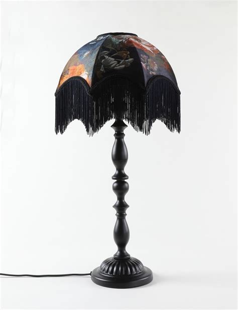 Velvet Floral Table Lamp Mands X National Gallery Mands