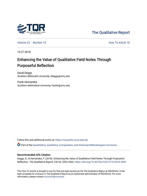 Field Notes And Observationvalidity Reliability And Triangulation Pdf Qualitative Research