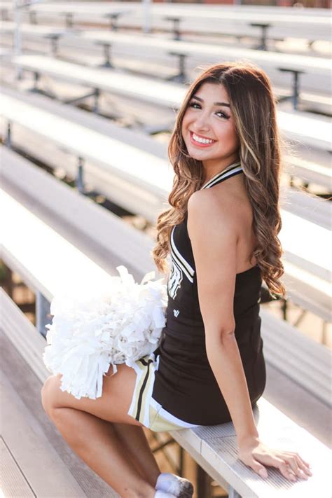 Cheer Senior Pictures On Football Field Cheerleading Picture Poses