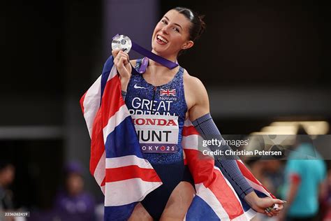 Silver Medalist Amy Hunt Of Team Great Britain Poses For A Photo