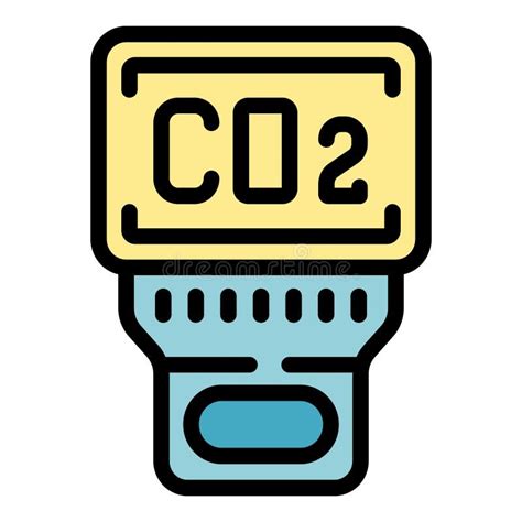 Portable Co2 Sensor Monitoring Carbon Dioxide Levels Stock Illustration Illustration Of Device