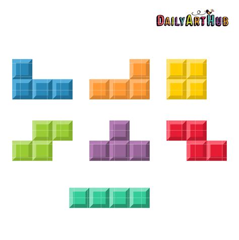 Tetris Blocks Clip Art Set Daily Art Hub Free Clip Art Everyday
