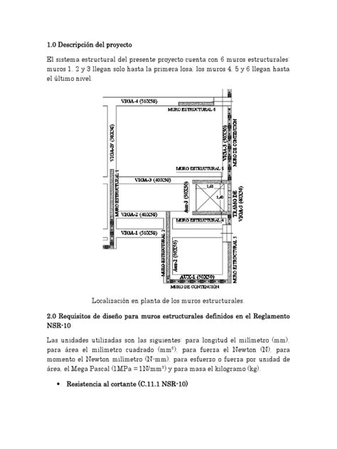 Diseño De Muros Estructurales Pdf Doblar Hormigón