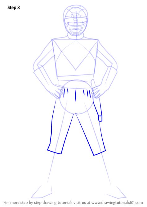 Step By Step How To Draw Black Ranger From Power Rangers DrawingTutorials Com