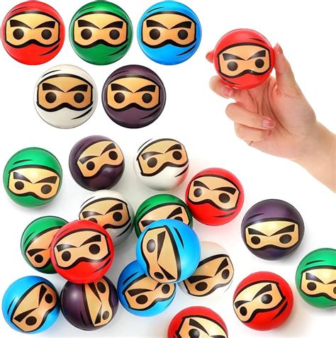 Liliful 45 Pcs Ninja Stress Balls Fighters Figures Ninja