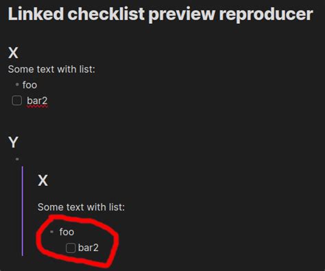 Checklist In Embedded Note Rendered Incorrectly In Live Preview Mode