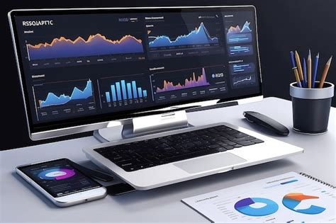 3d Web Ui Interface Data Analytics Seo Optimization Dashboard And Business Finance Report