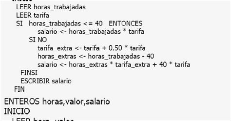 Computacion Aplicada Ejemplos De Algoritmos Con PSeInt