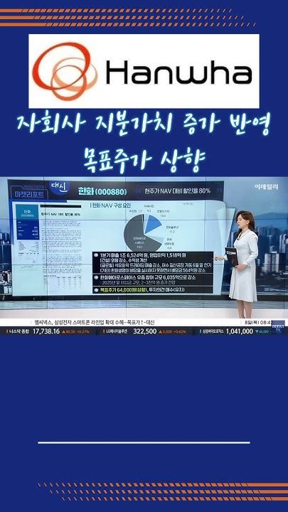 한화 한화에어로스페이스 유상증자 한화오션 한화비전 증권사리포트 한화생명 주식 코스피 지주사 Youtube