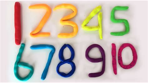 learn numbers 1 10 play doh toy soda youtube