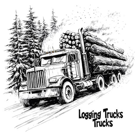 Logging Truck In Action Efficient Timber Transport And Heavyduty