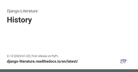 History — Django Literature 012 Documentation