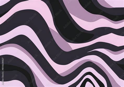 Vector Simple Minimalistic Flat Style Illustration Of Groovy Wavy