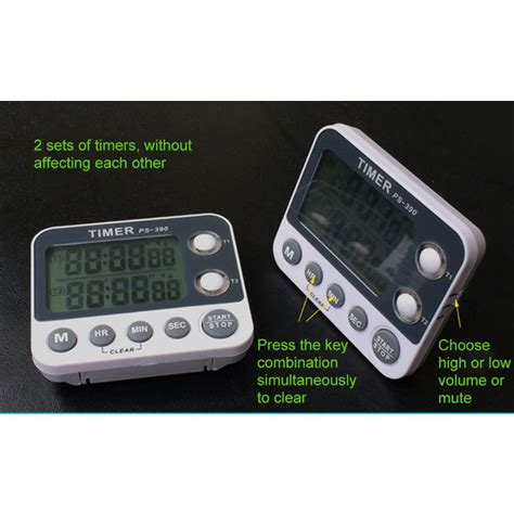2 Group Timer Stopwatch Portable Digital Electroni Vicedeal