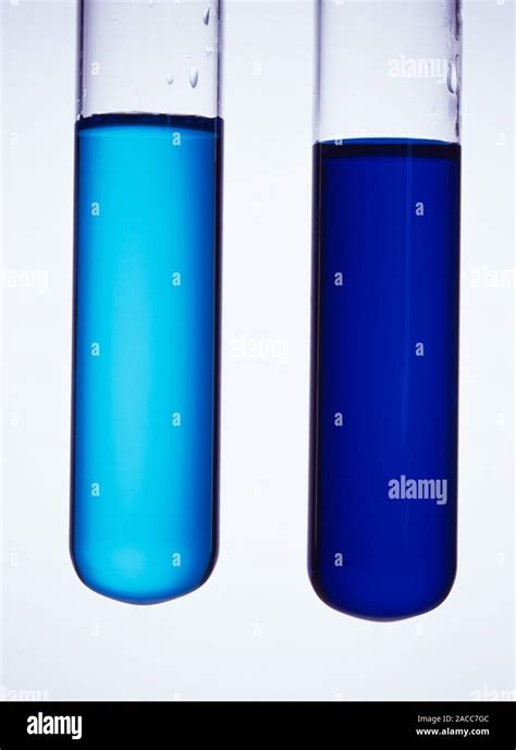 Copper Ii Ion Solutions Solution Of Copper Ii Ions Cu2 In Copper Sulphate Left When
